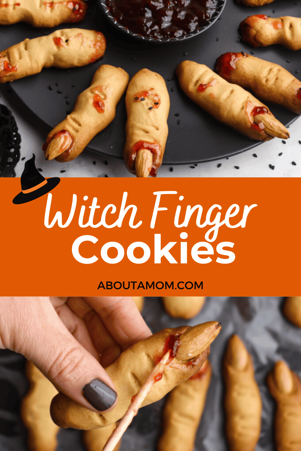 Easy Witch Finger Cookies (Halloween Cookies) - About a Mom