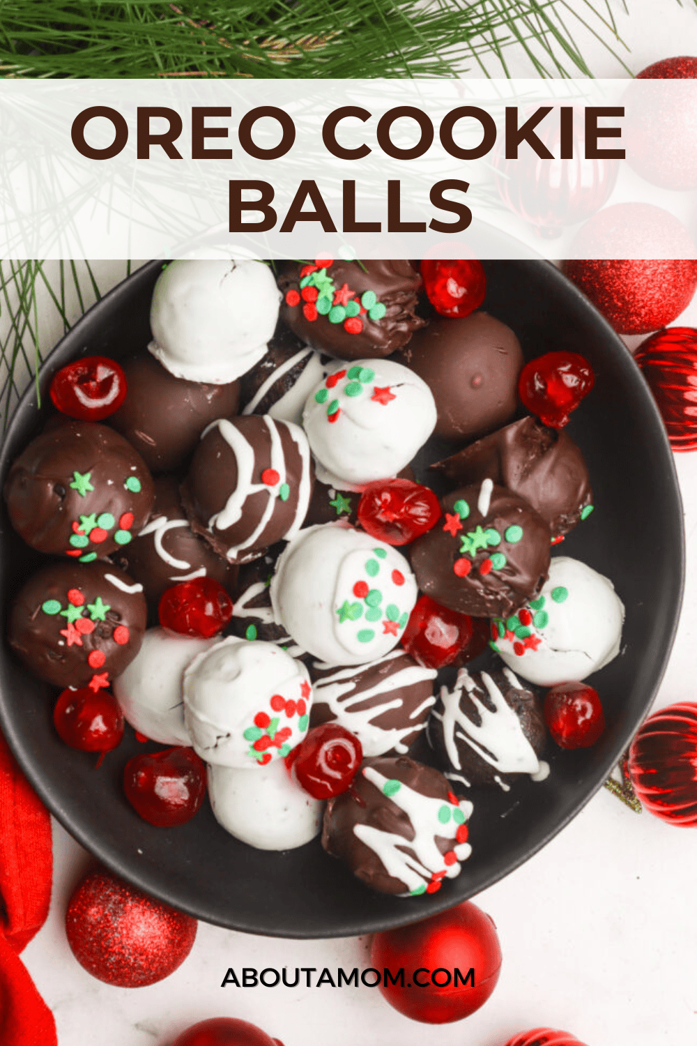 Easy Christmas Oreo Balls - About a Mom