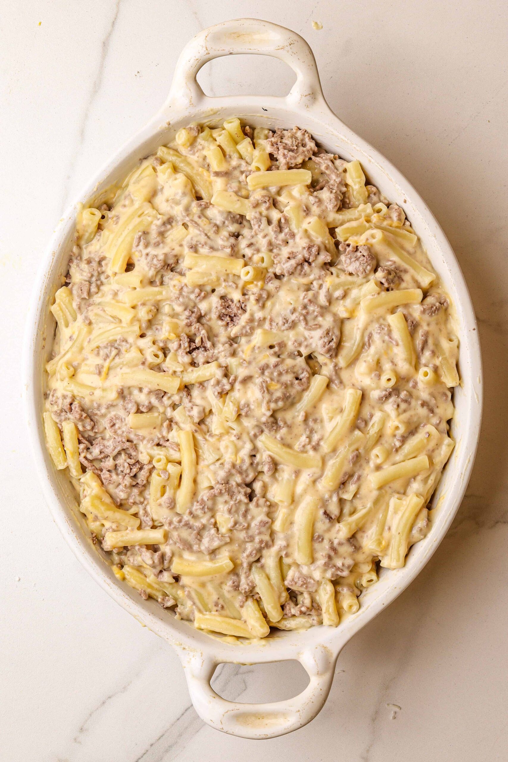 Hamburger Mac And Cheese Casserole - About a Mom