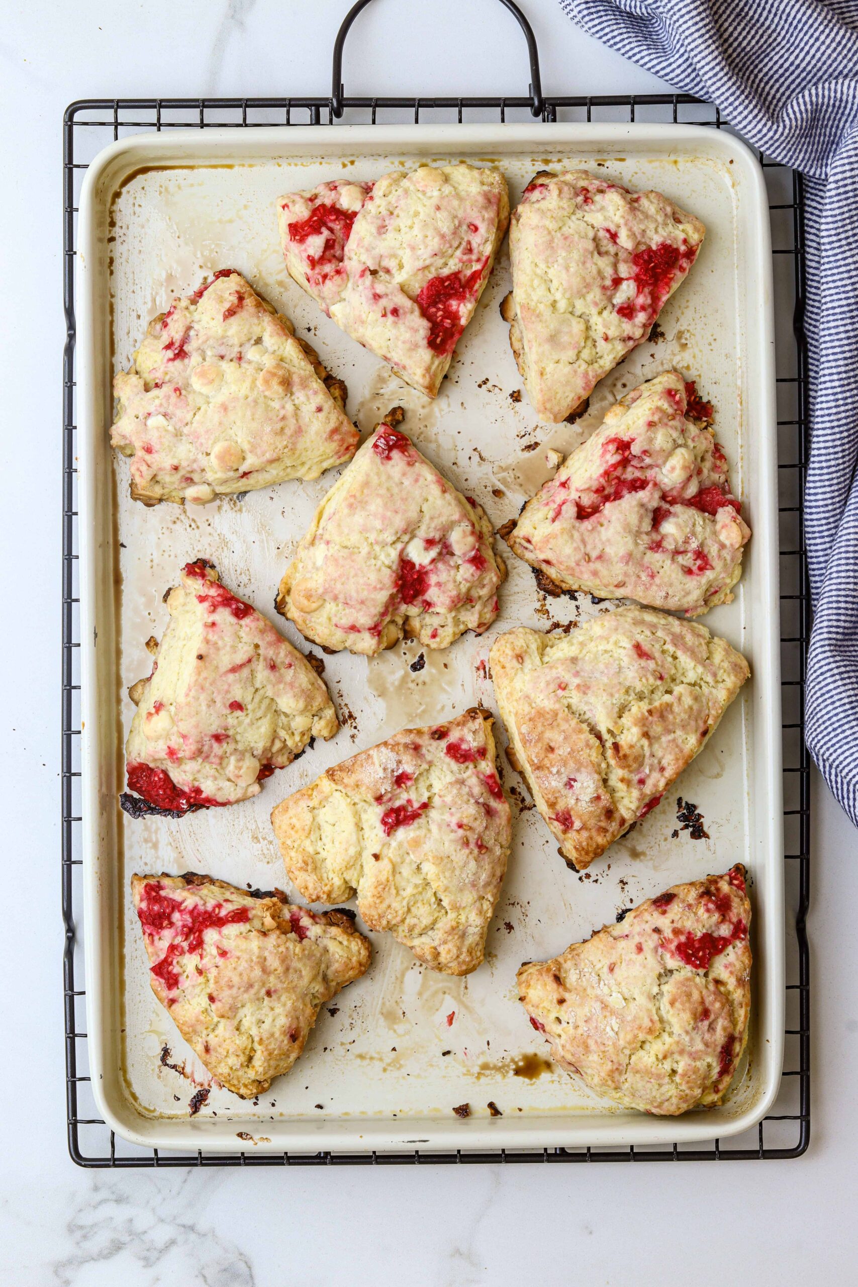Raspberry White Chocolate Scones - About a Mom