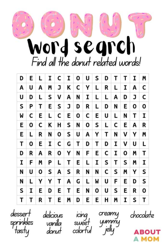 Donut Printable Activity Book - About a Mom
