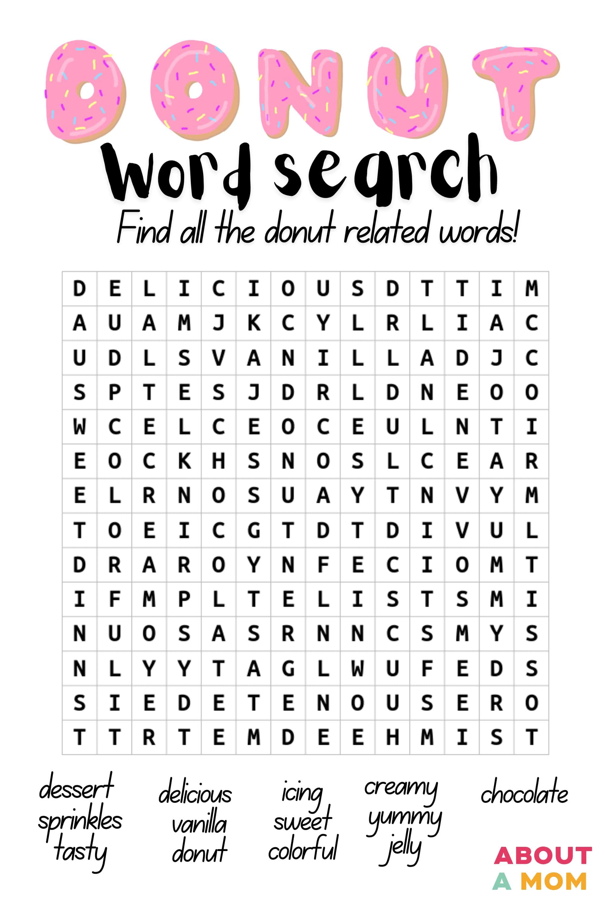 Donut Printable Activity Book - About a Mom