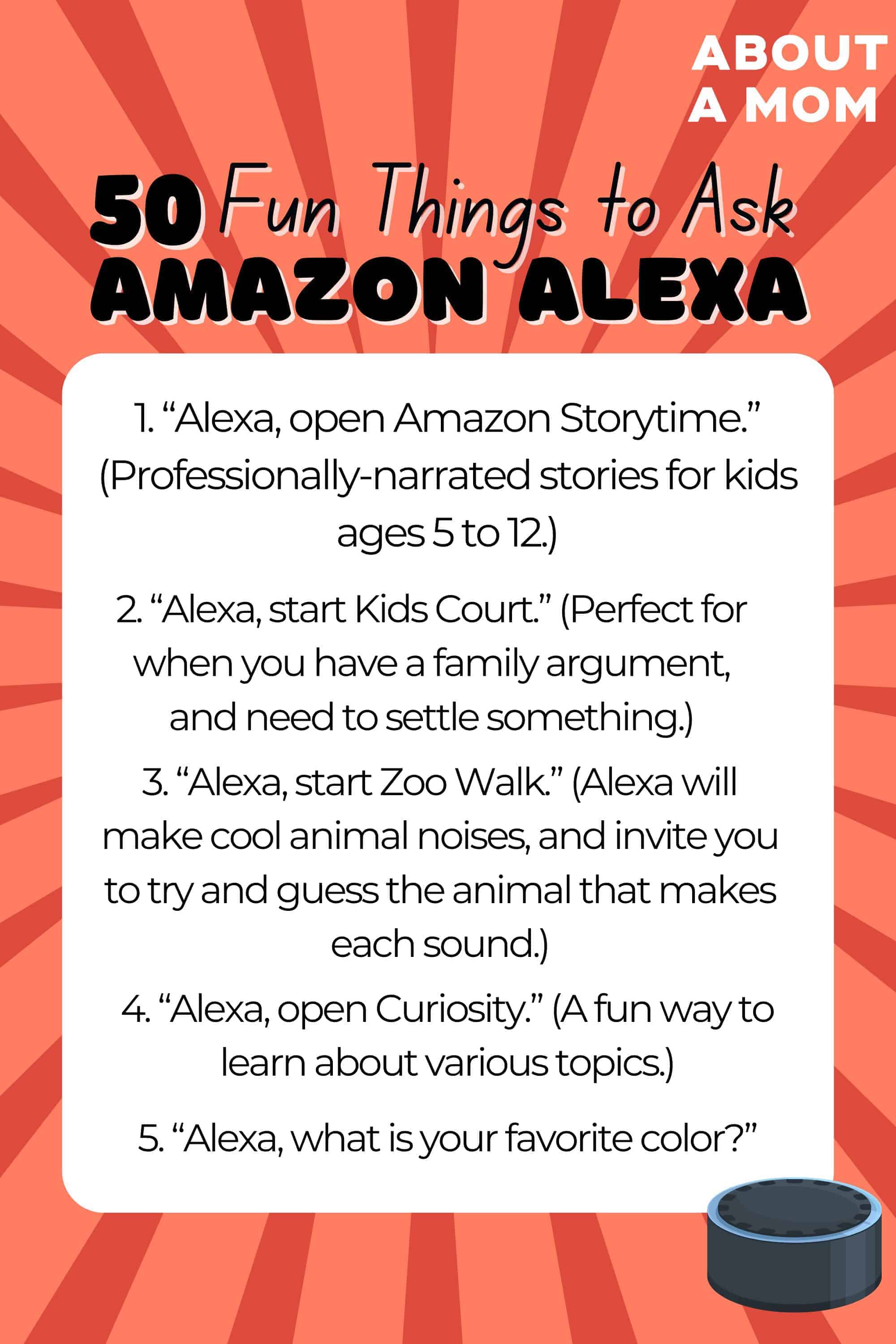 Kids Edition: 50 Fun Things for Kids to Ask Alexa - About a Mom
