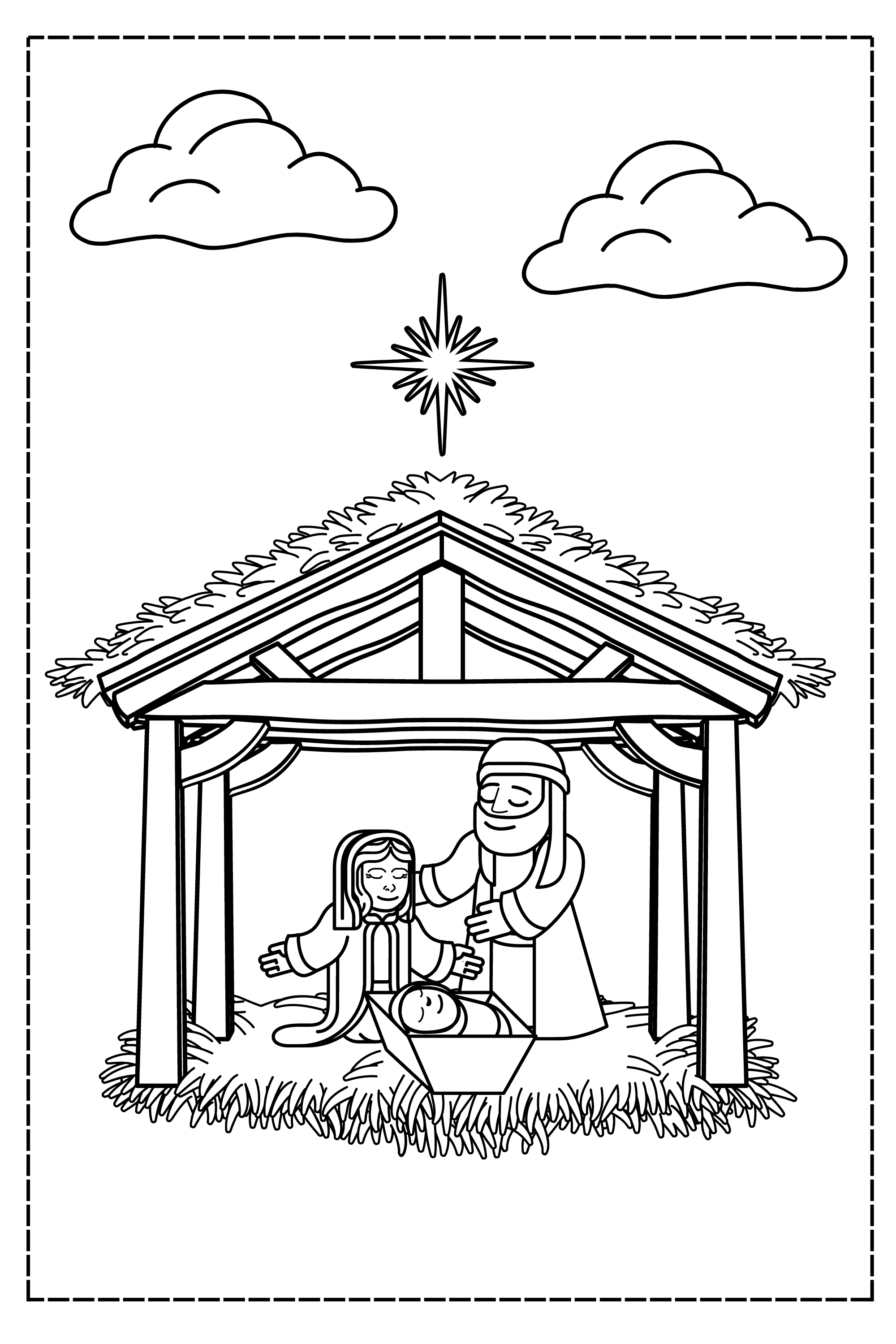 Coloring Pages Of The Manger