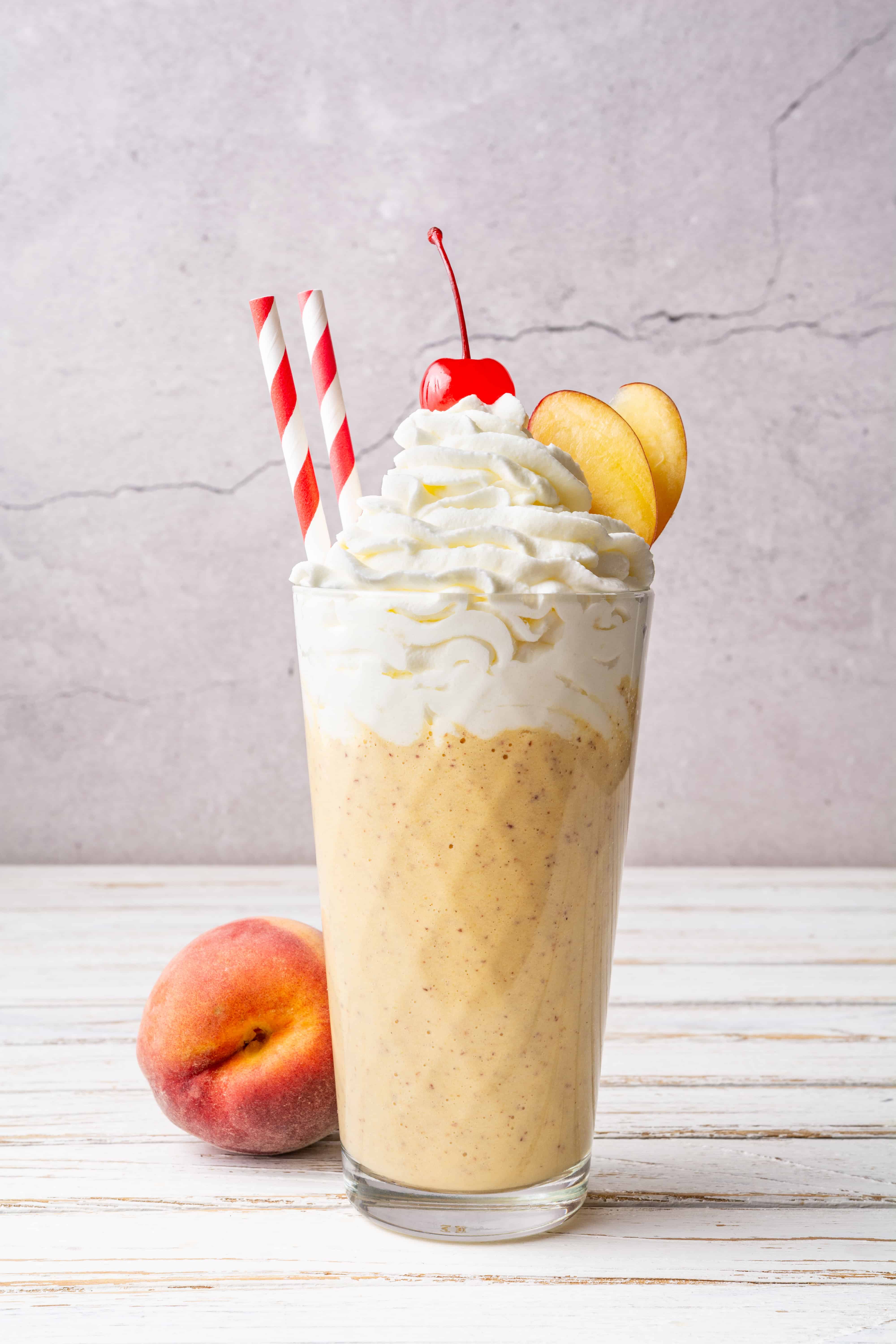 Peach Milkshake - About a Mom