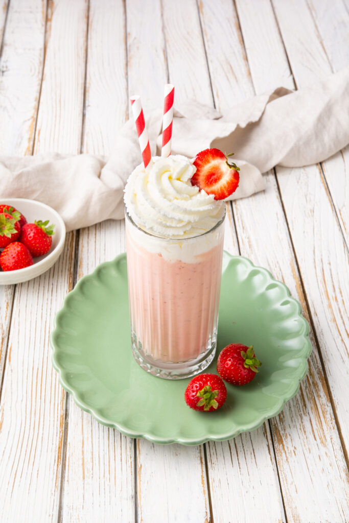 Strawberry Milkshake - About a Mom
