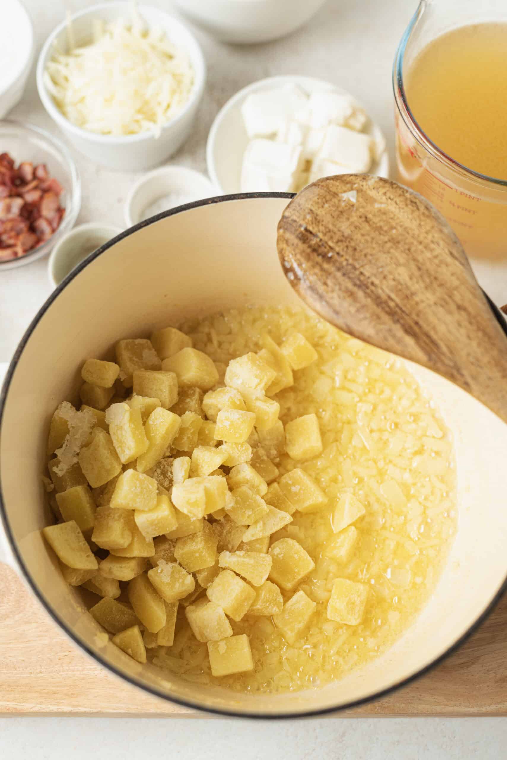 Hash Brown Potato Soup - About a Mom